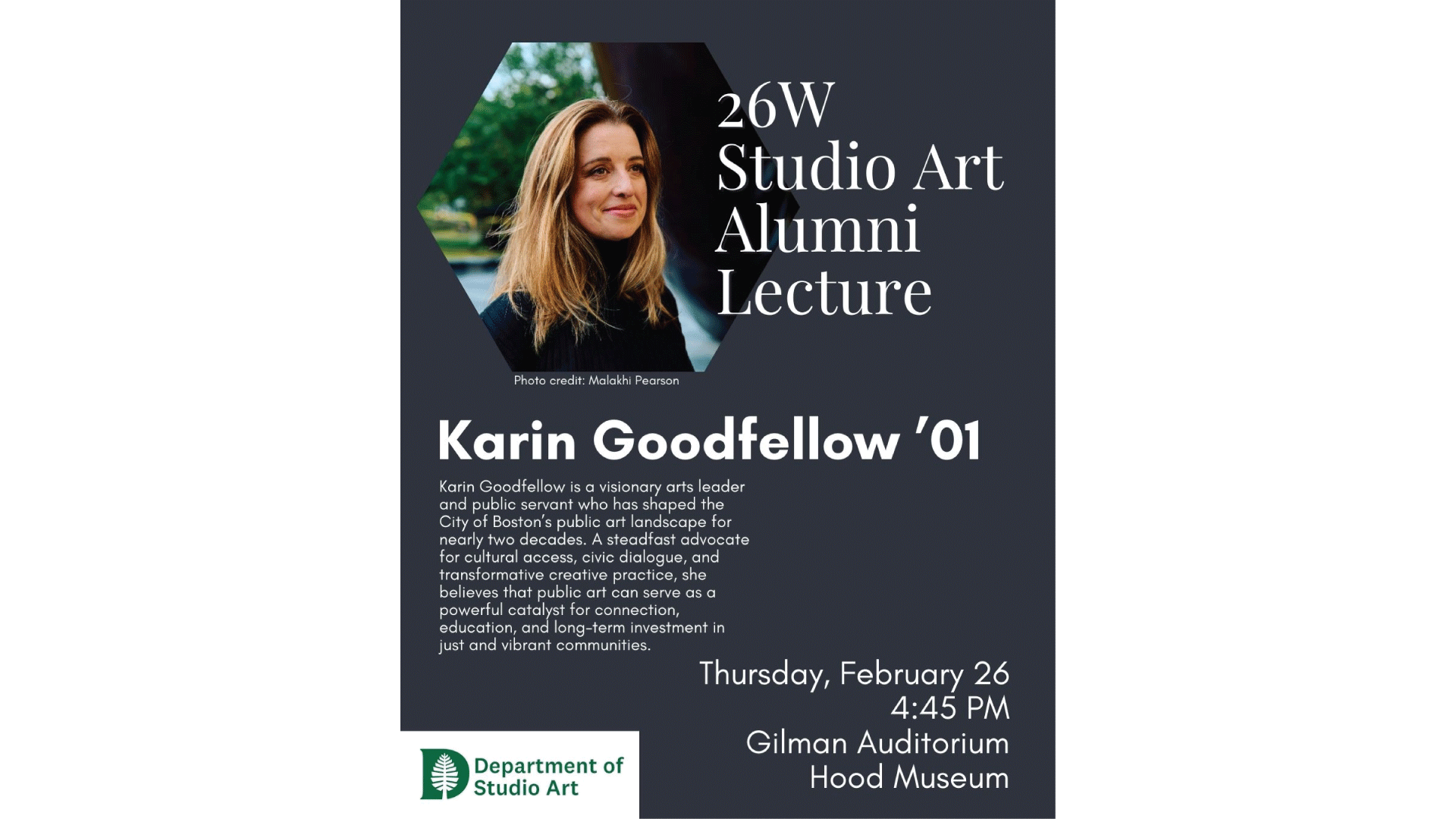 26W Studio Art Alumni Lecture: Karin Goodfellow '01 | Department of ...